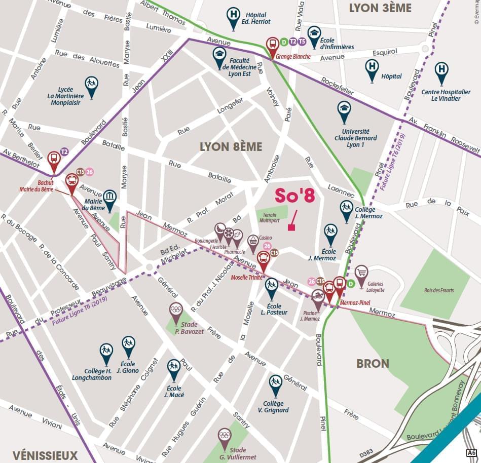 Programme So 8 rue Genton 69008 Lyon 8 - Quartier Mermoz